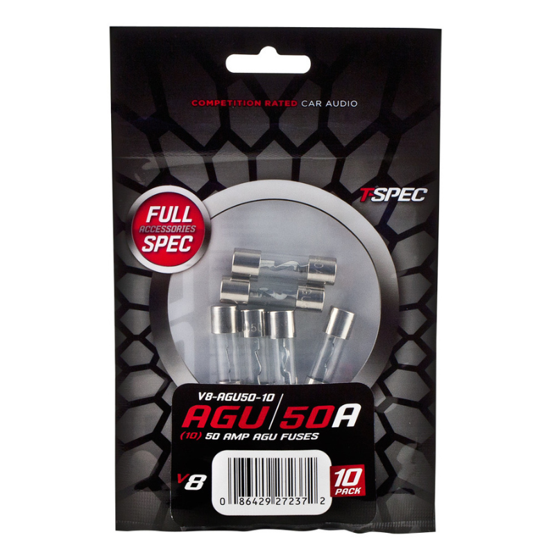Nickel Plated 50 Amp AGU Fuses V8 Series - 10 Pack – Burton-Racing