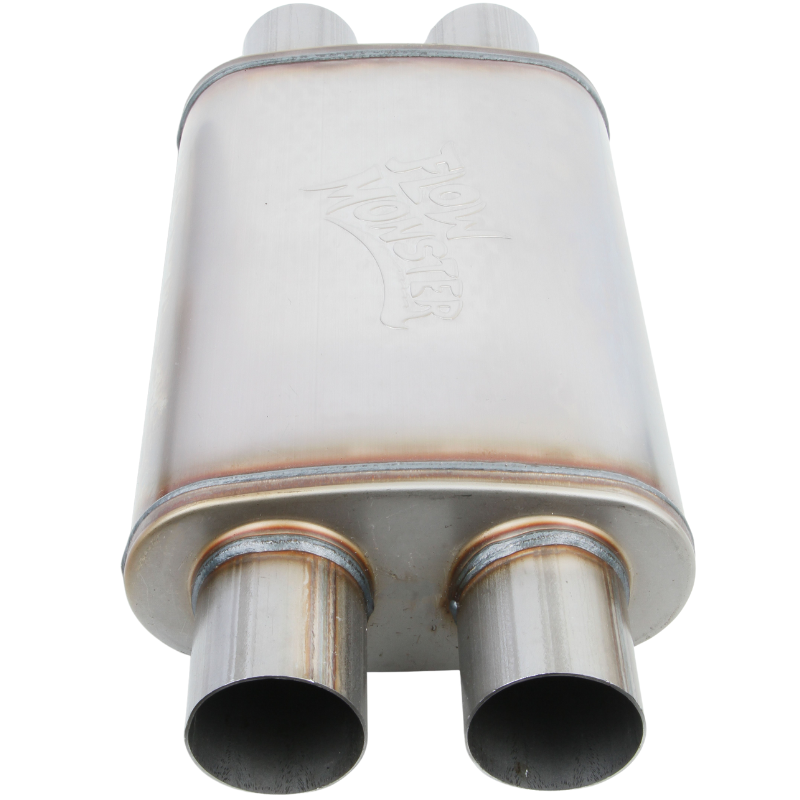 Absorption Muffler 409SS - 2.5" Inlet Dual/Outlet Dual 14"X9"X4"X20" O ...