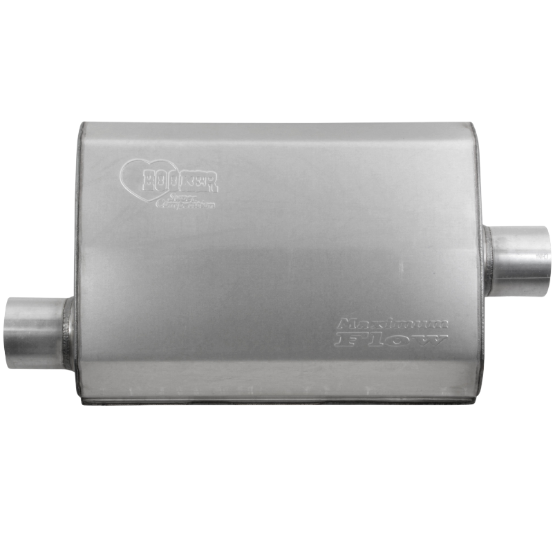Maximum Flow Muffler - 3" Inlet Offset/Outlet Centered – Burton-Racing