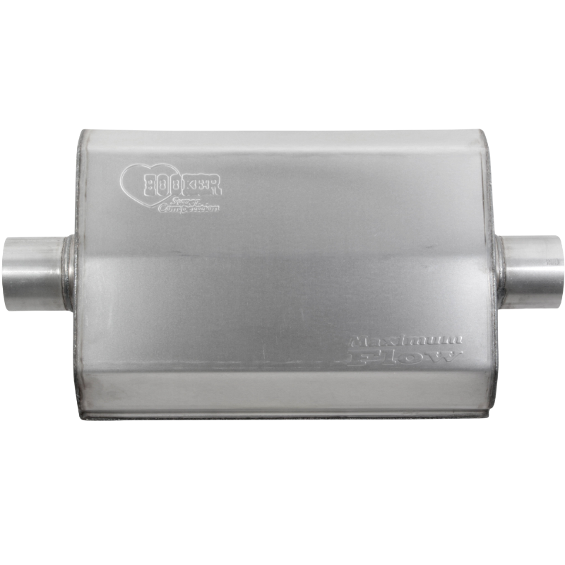 Maximum Flow Muffler - 2.5" Inlet Centered/Outlet Centered – Burton-Racing