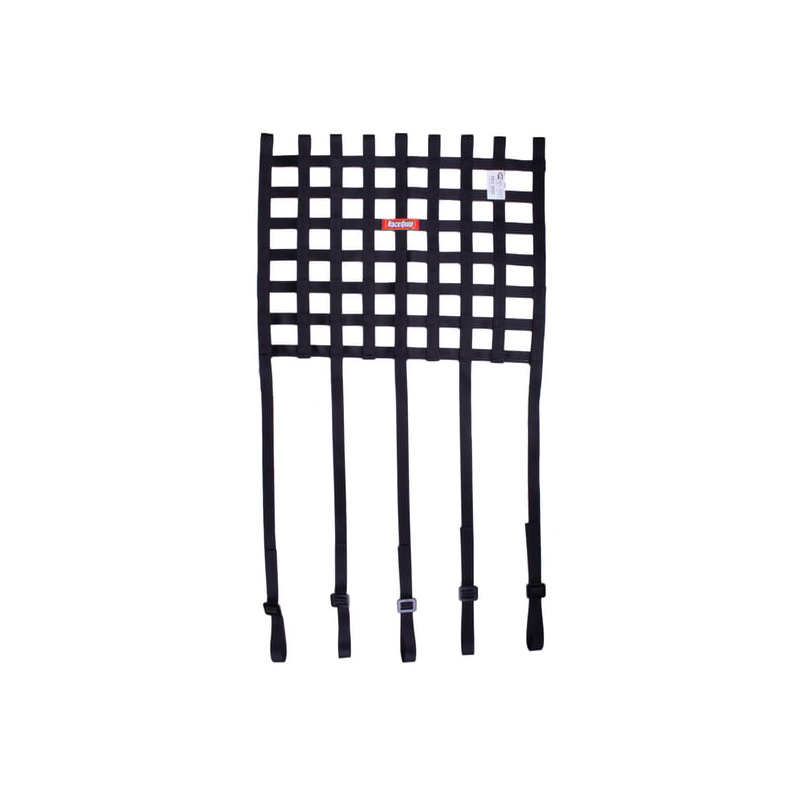Ribbon Race Car Window Net W/ 1" Mounting Straps Black - SFI 27.1 ...
