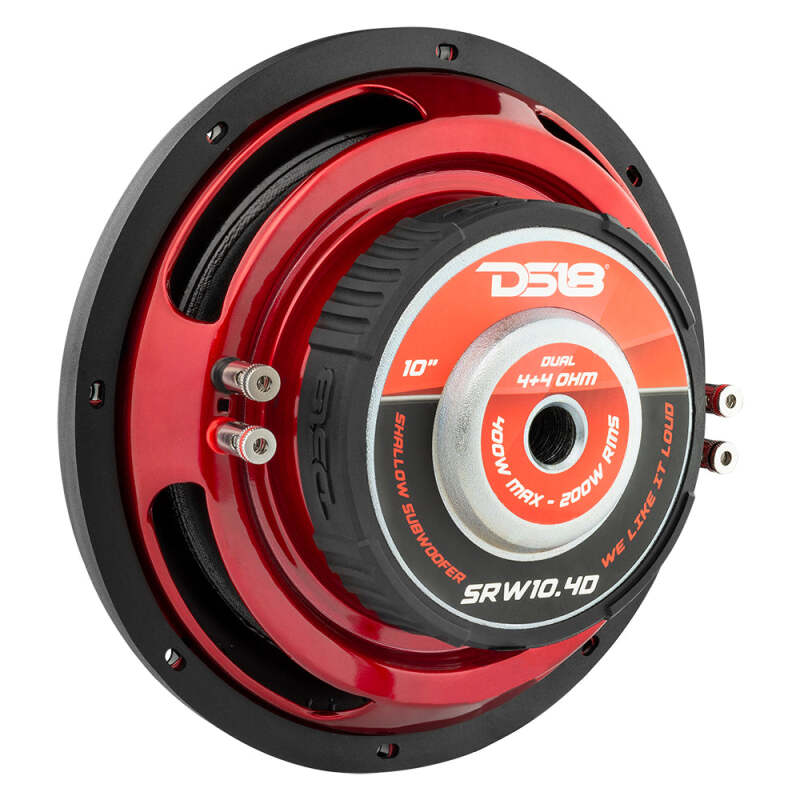 DS18 10in 200 Watts RMS 4 ohm DVC Shallow Mount Subwoofer – Burton-Racing