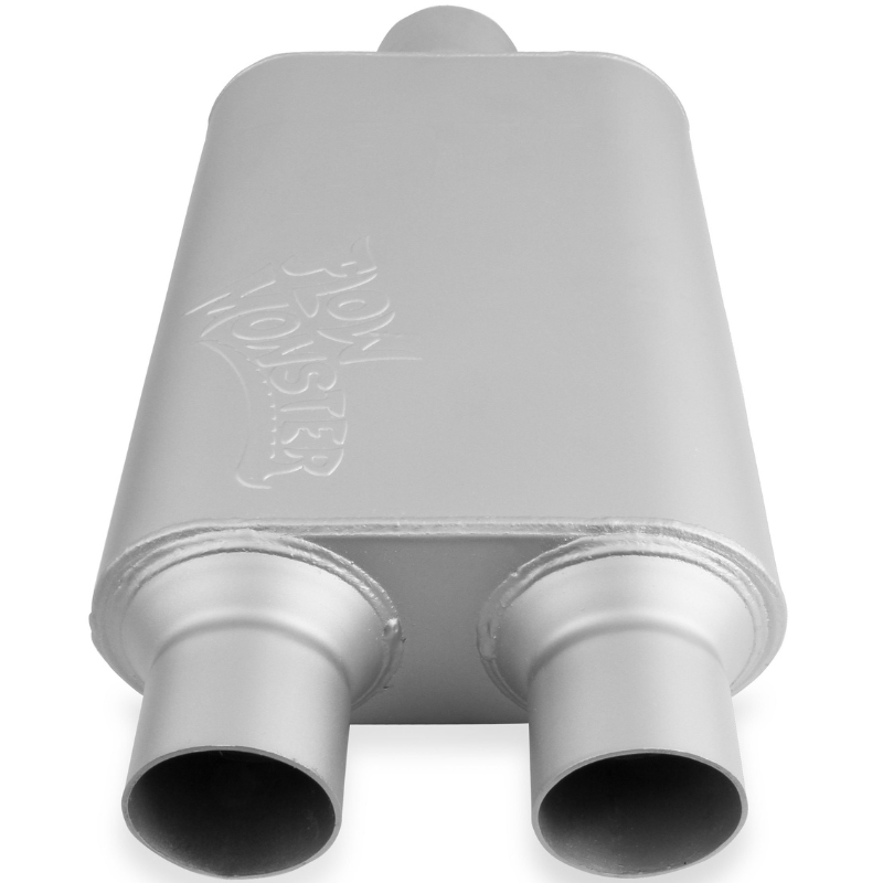 2-Chamber Muffler Aluminized - 3" Inlet Centered/2.5" Outlet Dual ...