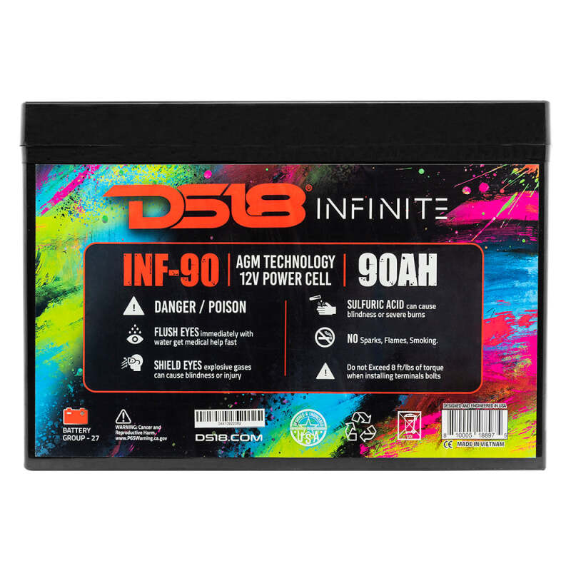 DS18 2500 Watts 90 AH Infinite AGM Power Cell Battery – Burton-Racing
