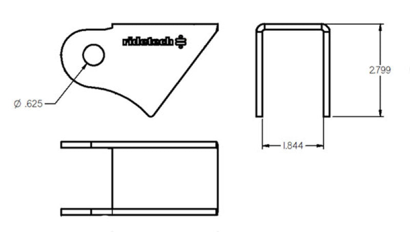 Ridetech Tri Link Frame Rod End Bracket 1-3/4in Wide – Burton-Racing