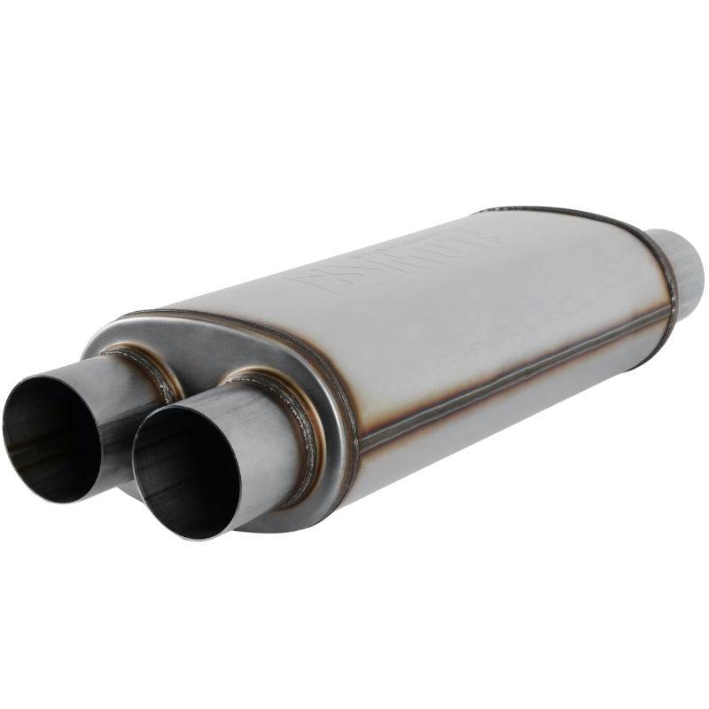FlowFX Muffler 409SS - 3" Inlet Dual/Outlet Dual w/ X-Pipe – Burton-Racing