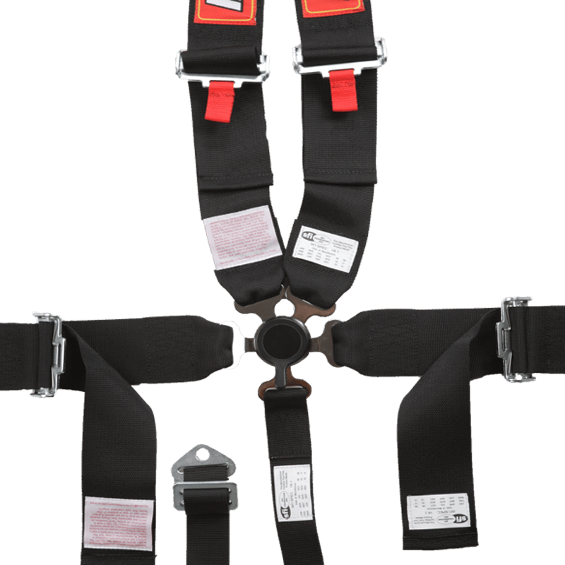 Camlock Dragster "U" Harness Set Black (Snap Hooks - 3" Lap & Shoulder ...
