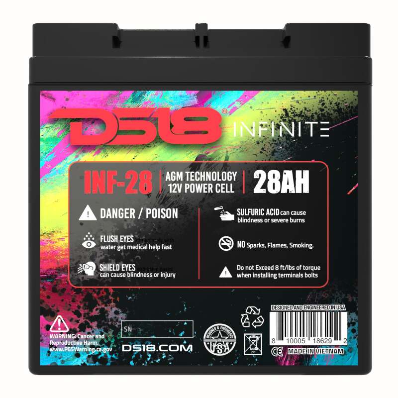 DS18 1000 Watts 28 AH Infinite AGM Power Cell Battery – Burton-Racing