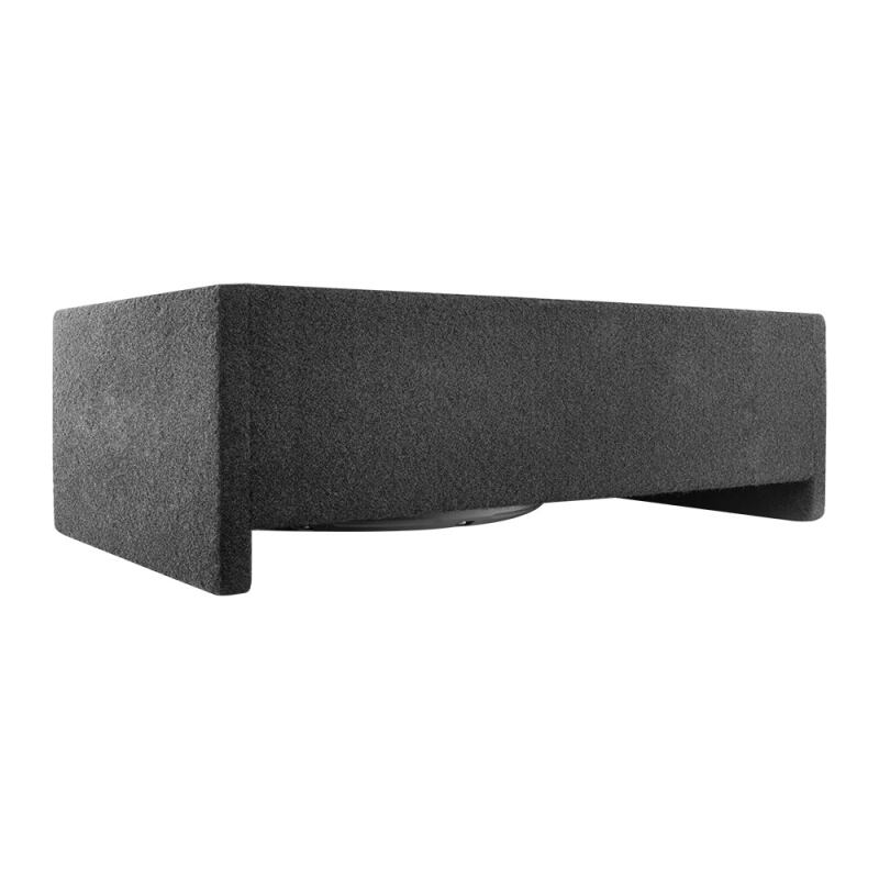 DS18 Single 10in Shallow Subwoofer & Enclosure 300 Watt RMS Downfiring ...