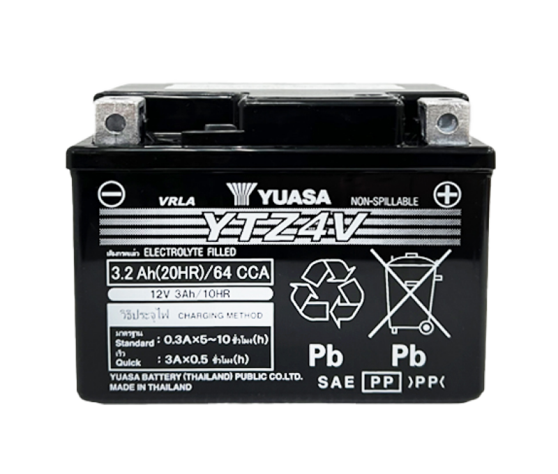 Yuasa YTZ6V Maintenance Free AGM 12-Volt Battery – Burton-Racing