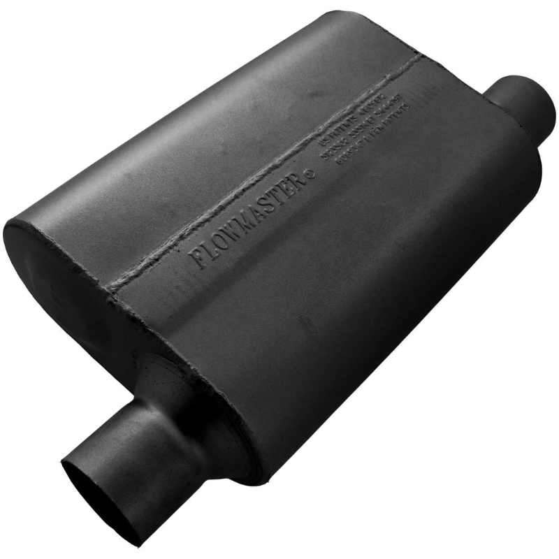40 Series Delta Flow Chambered Muffler - 2.5" Inlet Offset/Outlet Offs ...