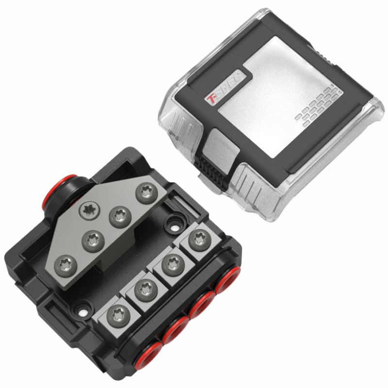 MANL 4-Position Distribution Block - (1) 1/0-4 AWG in (4) 4/8 AWG out ...