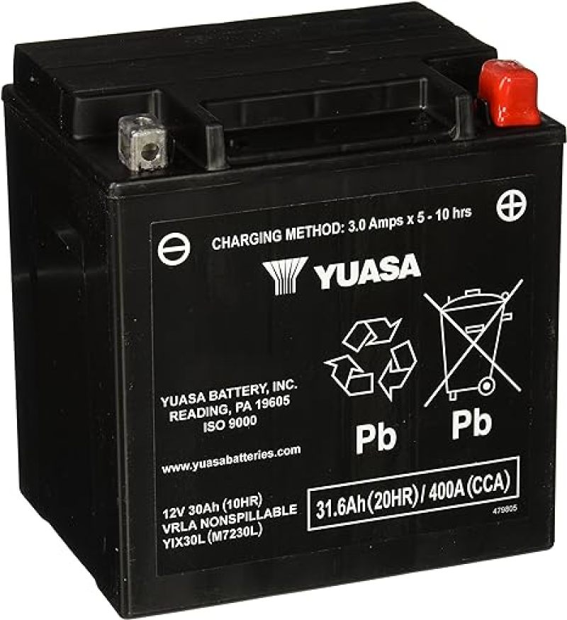 Yuasa YIX30L-PW Maintenance Free AGM 12-Volt Battery – Burton-Racing