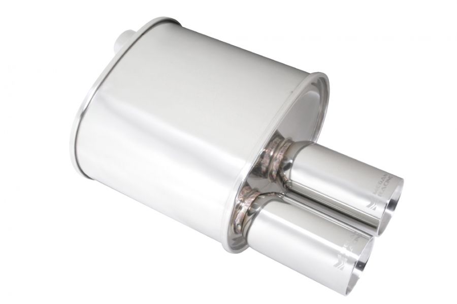 Universal Exhaust F-RT Muffler Dual Stainless Roll Tips – Burton-Racing